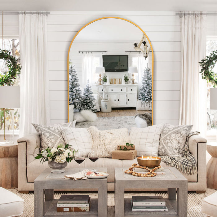 Sabrina Sleek Arched-Top Wall Mirror | Floor Mirror